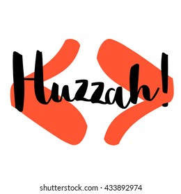 Huzzah Brush Lettering Vector Illustration Design Stock Vector (Royalty ...