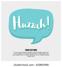 Huzzah Brush Lettering Vector Illustration Design Stock Vector (Royalty ...