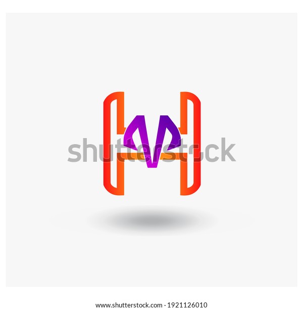 Hv Hm Letter Logo Mark Vector Stock Vector (Royalty Free) 1921126010 ...