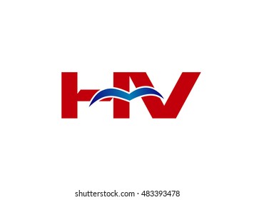 Hv Logo Vector Graphic Branding Letter Stock Vector (Royalty Free ...