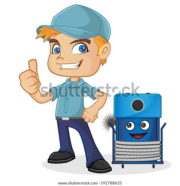 Hvac Technician Giving Thumb Stock Vector (Royalty Free) 592788635 ...