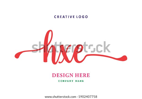 Hxe Lettering Logo Simple Easy Understand Stock Vector (Royalty Free ...