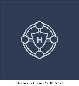 Hybrid App Icon Trendy Flat Vector: vector de stock (libre de regalías ...