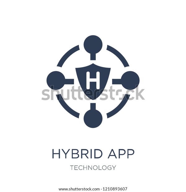 Hybrid App Icon Trendy Flat Vector Stock Vector (Royalty Free ...