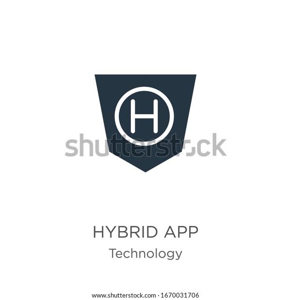 Hybrid App Icon Vector Trendy Flat Stock Vector (Royalty Free ...