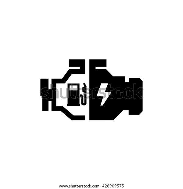 Hybrid Car Engine Vector Icon Stock Vector (Royalty Free) 428909575