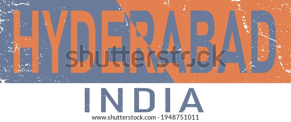 Hyderabad Text Design Vector Calligraphy Typography Stock Vector ...