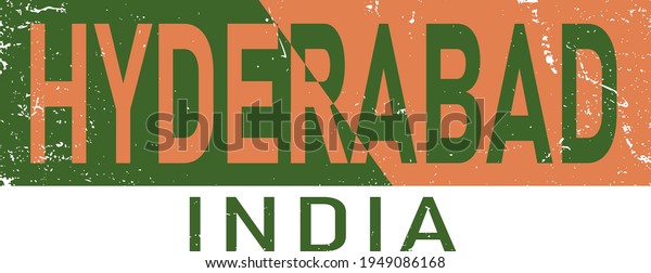 Hyderabad Text Design Vector Calligraphy Typography Stock Vector ...