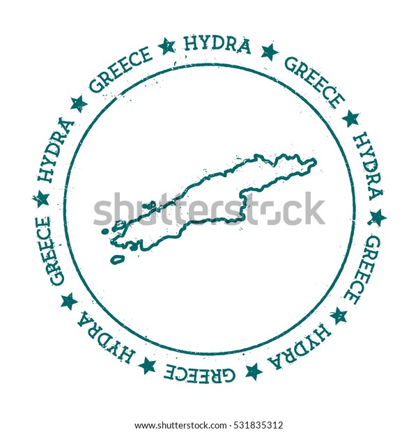 Hydra Vector Map Retro Vintage Insignia Stock Vector (Royalty Free ...