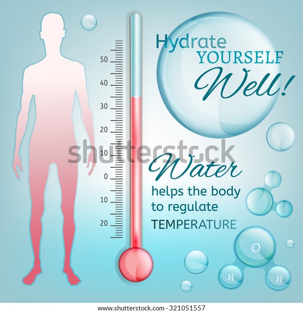 Hydrate Yourself Well Vector Illustration Bio Stock Vector (Royalty ...