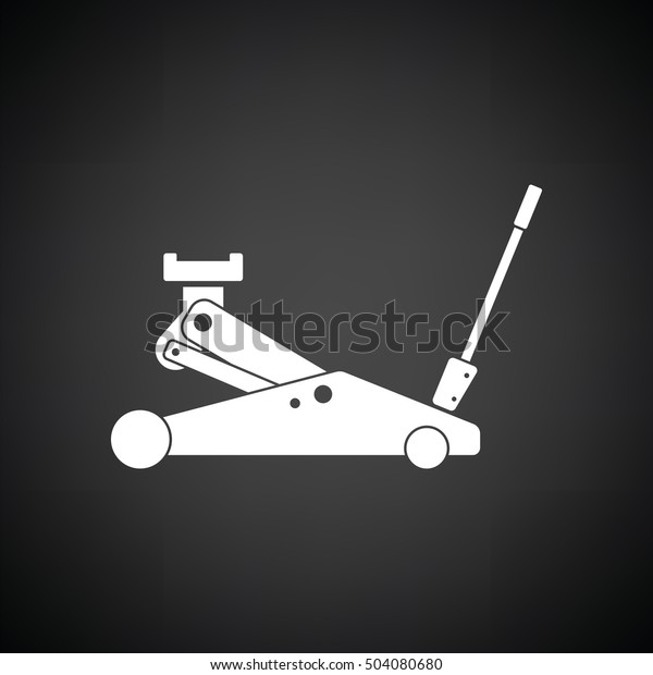 Hydraulic Jack Icon Black Background White Stock Vector (Royalty Free ...