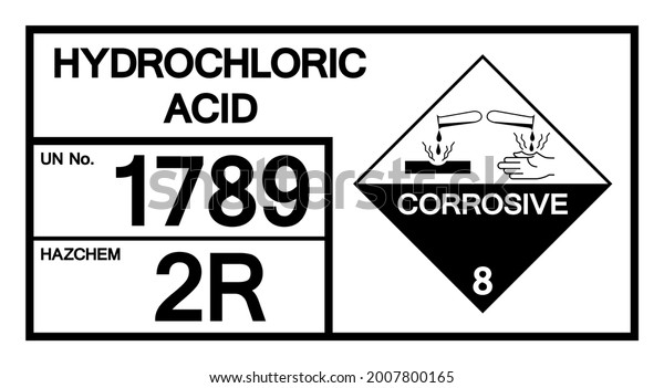 Hydrochloric Acid Symbol Sign Vector Illustration Stock Vector (Royalty ...