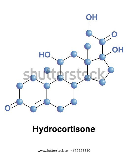 Hydrocortisone Hormone Cortisol Medication Uses Includes Stock Vector (Royalty Free) 672926650