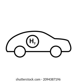 Hydrogen Car Vector Graphic Car Icon Stock Vector (Royalty Free ...
