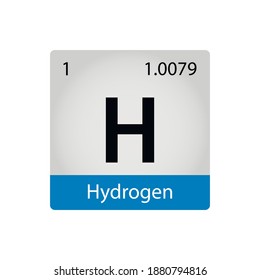 Hydrogen Periodic Table Element Color Icon Stock Vector (Royalty Free ...