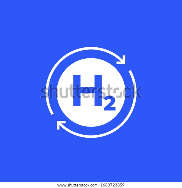 Hydrogen Energy Icon Arrows Stock Vector (Royalty Free) 1680723859