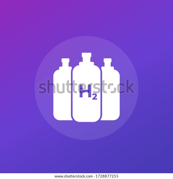 Hydrogen Gas Tanks Icon Vector Stock Vector (Royalty Free) 1728877255 ...