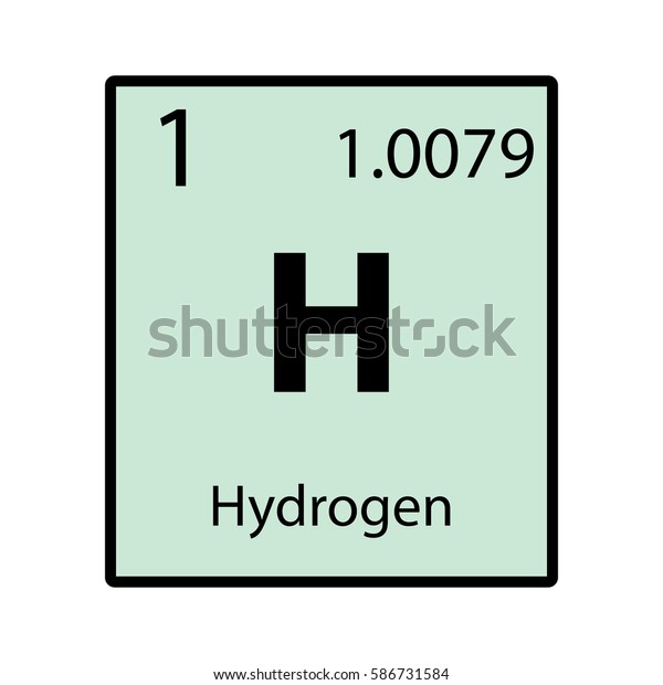 Hydrogen Periodic Table Element Color Icon Stock Vector (Royalty Free ...