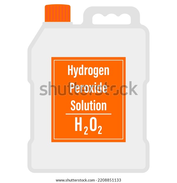 Hydrogen Peroxide Big Plastic Bottle Cartoon Stock Vector Royalty Free