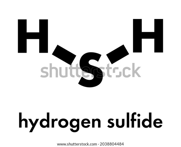 Hydrogen Sulfide H2s Molecule Toxic Gas Stock Vector (Royalty Free ...