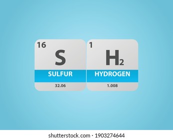 Hydrogen Sulfide Sh2 Molecule Simple Molecular Stock Vector (Royalty ...