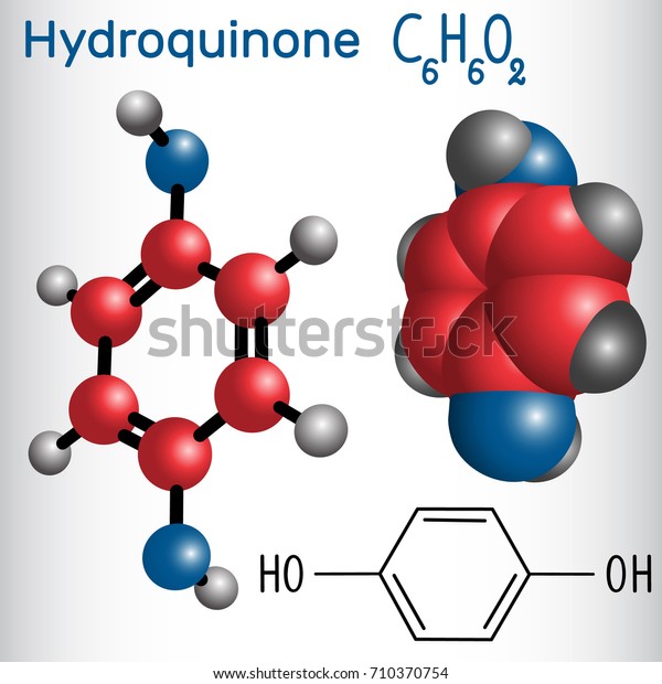 Hydroquinone Quinol Molecule Structural Chemical Formula Stock Vector ...