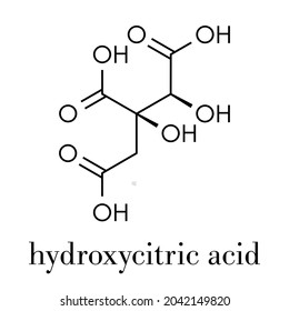 Hydroxycitric Acid Hca Hydroxycitrate Molecule Used Stock Vector ...