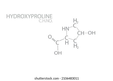 Hydroxyproline Molecular Skeletal Chemical Formula: เวกเตอร์สต็อก (ปลอด ...
