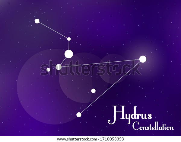 Hydrus Constellation Starry Night Sky Cluster Stock Vector (Royalty ...