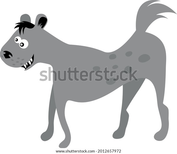 Hyena 2d Cartoon Style Flat Isolated Stock Vector (Royalty Free ...