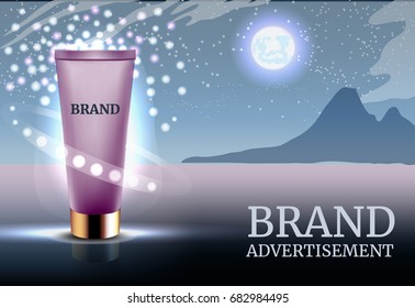 Hygiene Ads Template Realistic Packaging Mock Stock Vector (Royalty ...