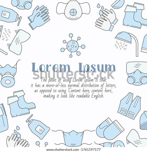 Hygiene Protection Card Text Vector Color Stock Vector (Royalty Free ...