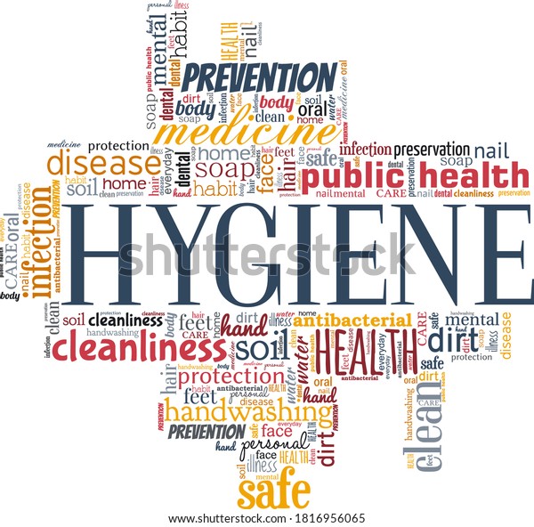 Hygiene Vector Illustration Word Cloud Isolated Stock Vector (Royalty ...