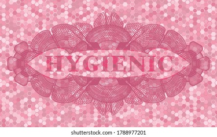 Hygienic Text Inside Linear Pink Tiles Stock Vector (Royalty Free ...