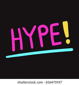 Hype Vector Hand Drawn Illustration On Stock Vector (Royalty Free ...