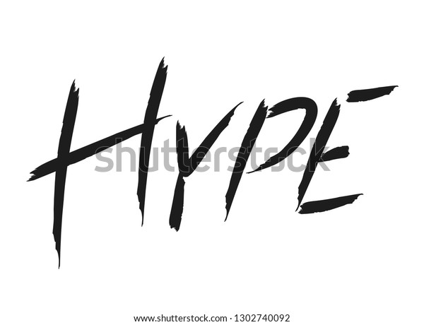 Hype Word Lettering Vector Illustration Isolated Stock Vector (Royalty ...