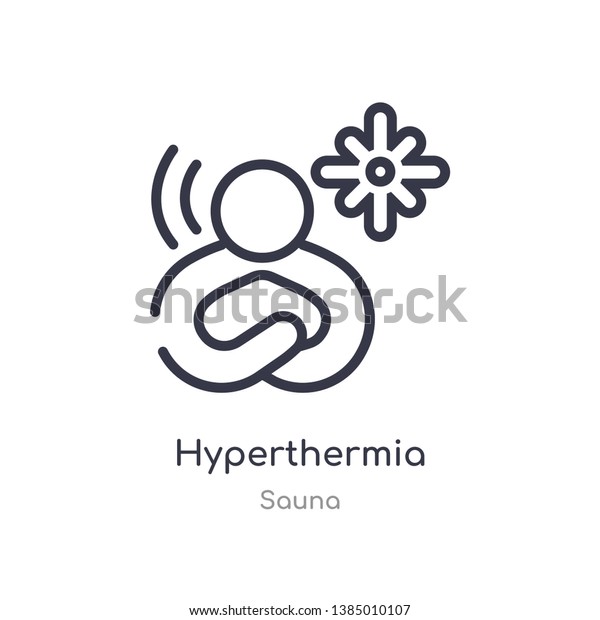 Hyperthermia Outline Icon Isolated Line Vector Stock Vector (Royalty ...