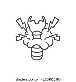 Thyroid Gland Color Line Icon Pictogram Stock Vector (Royalty Free ...