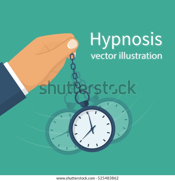 Hypnosis Concept Man Holding Watch On Stock Vector (Royalty Free) 525483862