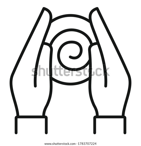 Hypnosis Hands Icon Outline Hypnosis Hands Stock Vector (Royalty Free ...