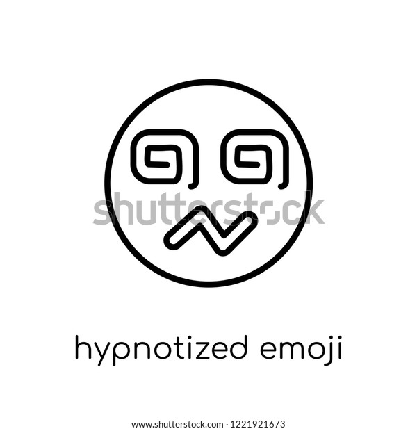 Hypnotized Emoji Icon Trendy Modern Flat Stock Vector (Royalty Free ...