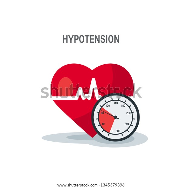 Hypotension Vector Concept Heart Blood Pressure Stock Vector (Royalty ...