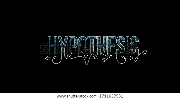 Hypothesis Calligraphic Line Art Text Shopping Stock Vector (Royalty ...