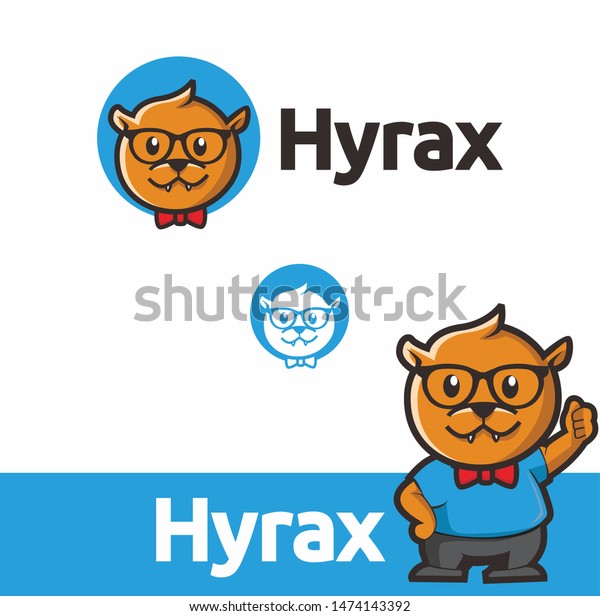 Hyrax Logo Character Mascot Template Stock Vector (Royalty Free ...