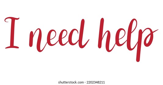 Need Help Hand Lettering Vector Handwritten Stock Vector (Royalty Free ...