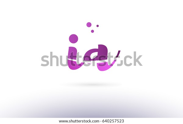 Ia Calligraphy Alphabet Letter Logo Stock Vector (Royalty Free ...