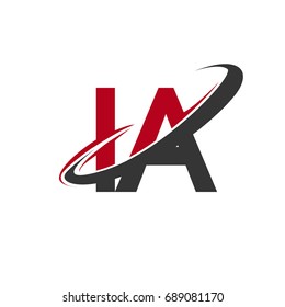 Ia Initial Logo Company Name Colored Stock Vector (Royalty Free ...