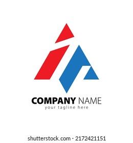 Ia Letter Vector Logo Design Letter Stock Vector (Royalty Free ...