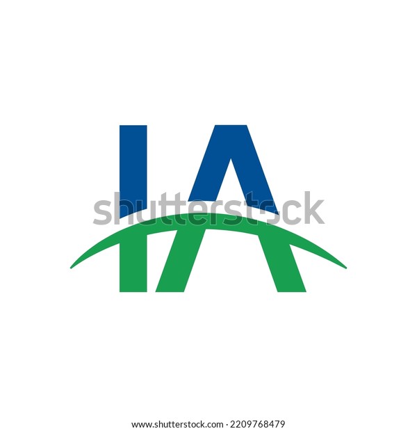 Ia Logo Design Abstract Letter Ia Stock Vector (Royalty Free ...
