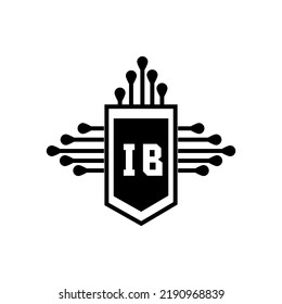 Ib Creative Circle Letter Logo Concept Stock Vector (Royalty Free ...